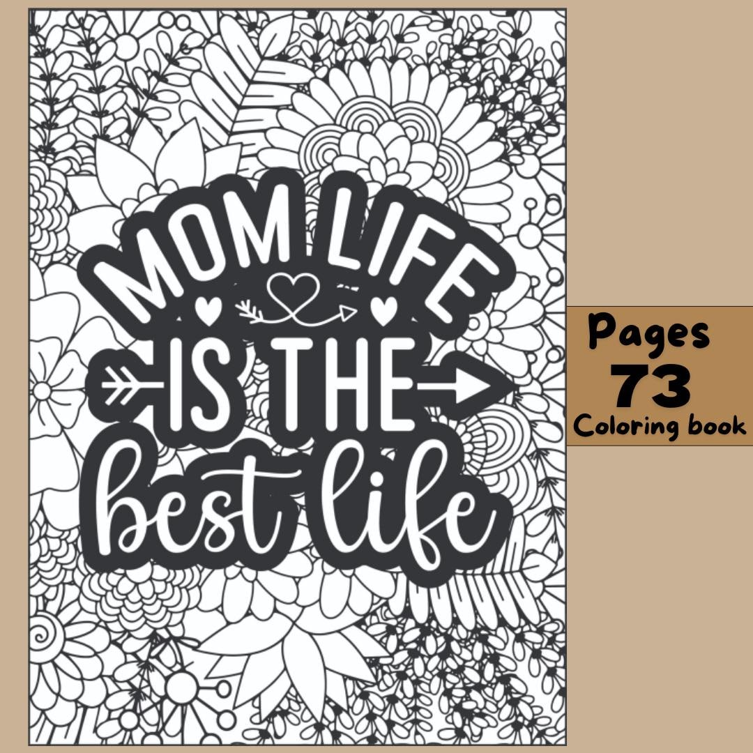 Funny Mom Quotes Coloring Book | Stress Relief (PDF Download) - Etsy