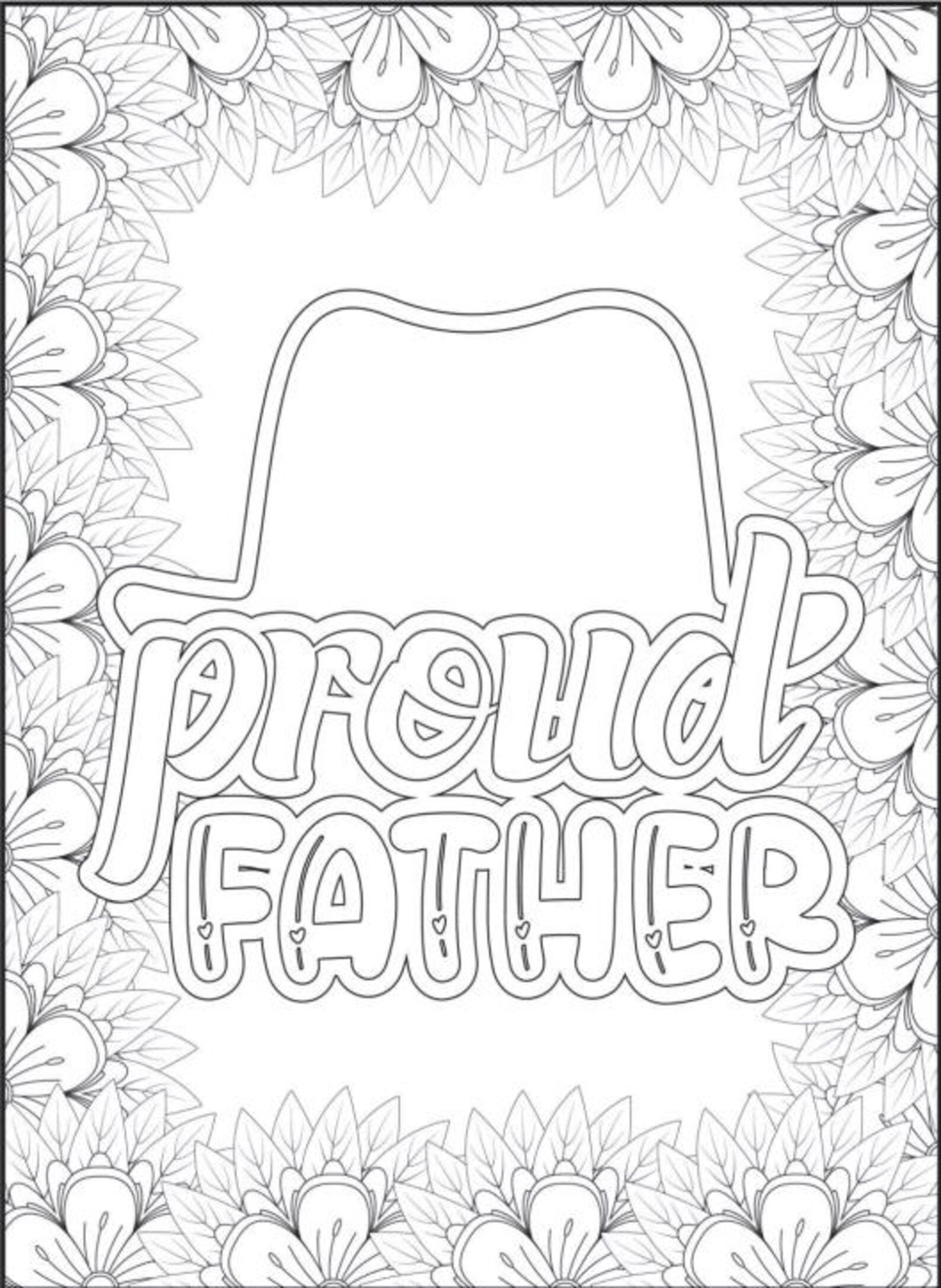 Dad Quotes Coloring Book | Relaxing Stress Relief | Set of 40 Coloring ...