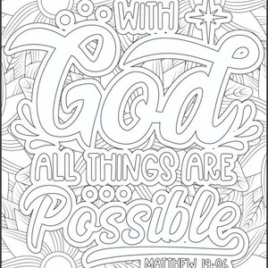 Bible Verse Quotes Coloring Book | Set of 40 Page Christian Coloring ...