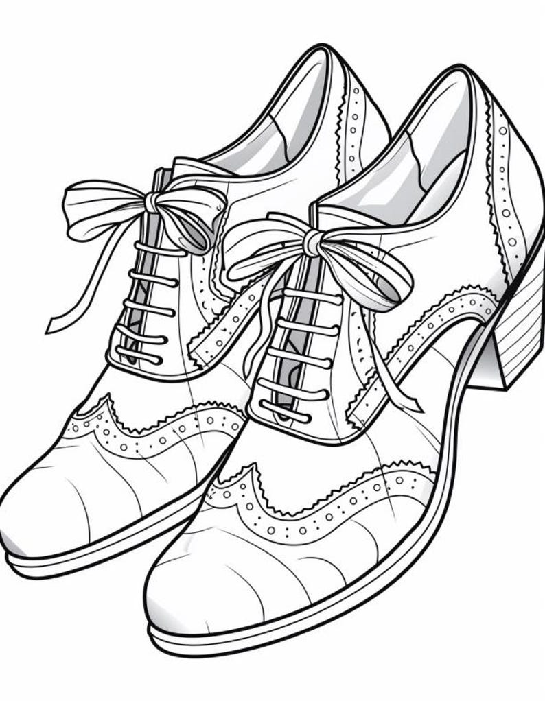 Fashion Shoes Coloring Book | 215 Grayscale Designs (PDF Download) - Etsy
