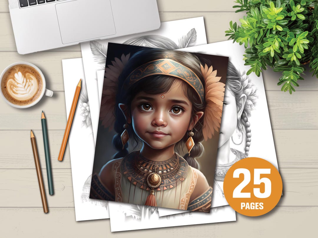 Coloriages Maya Girls | Portraits en niveaux de gris (téléchargement ...