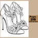 Fashion Shoes Coloring Book | 215 Grayscale Designs (PDF Download) - Etsy