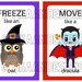 Halloween Movement Cards - Etsy
