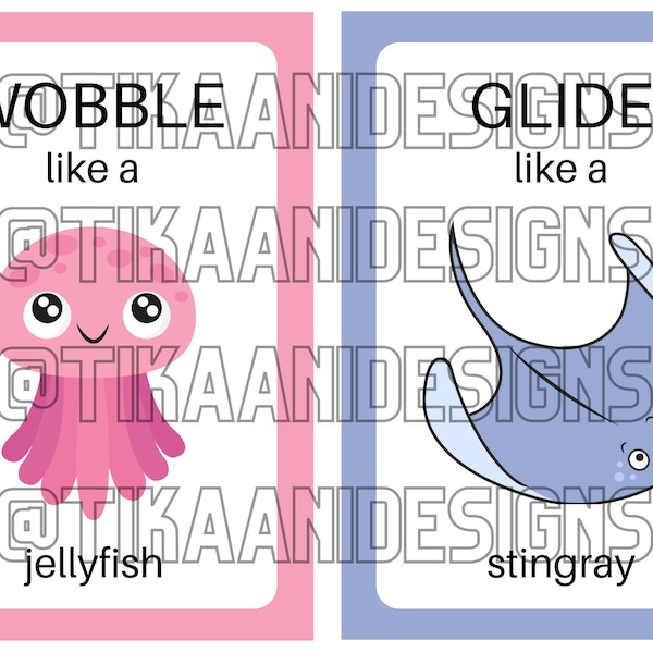 Ocean Movement Cards - Etsy