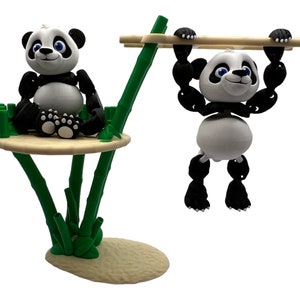 Flexi Pandas (x2) With Bamboo Stand - Etsy