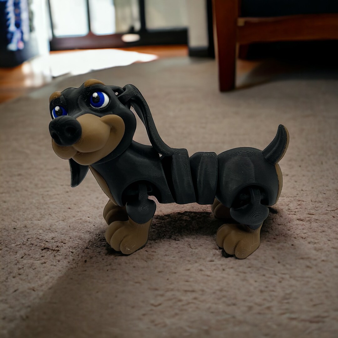 Flexi Dachshund: Articulated Posable Dog - Etsy