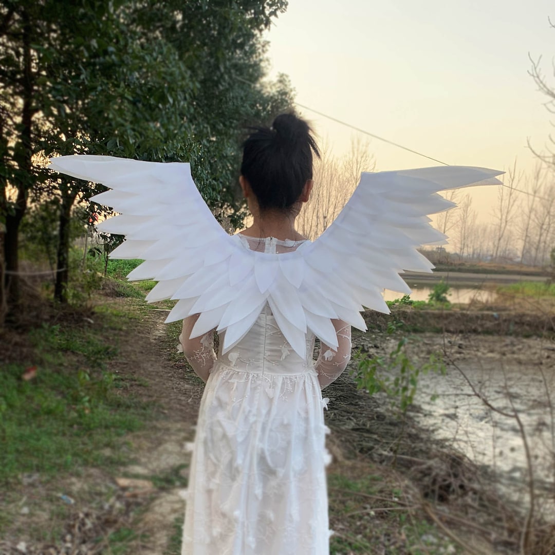 Kids White Angel Wings Costume, Photo Shoot Costume Cosplay Design ...