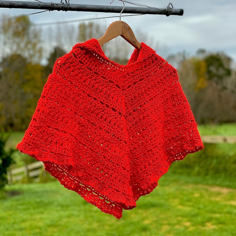 Poncho With Hood - Etsy