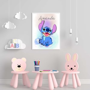 Personalized Stitch Name Poster: Kids Room Decor (digital Download) - Etsy