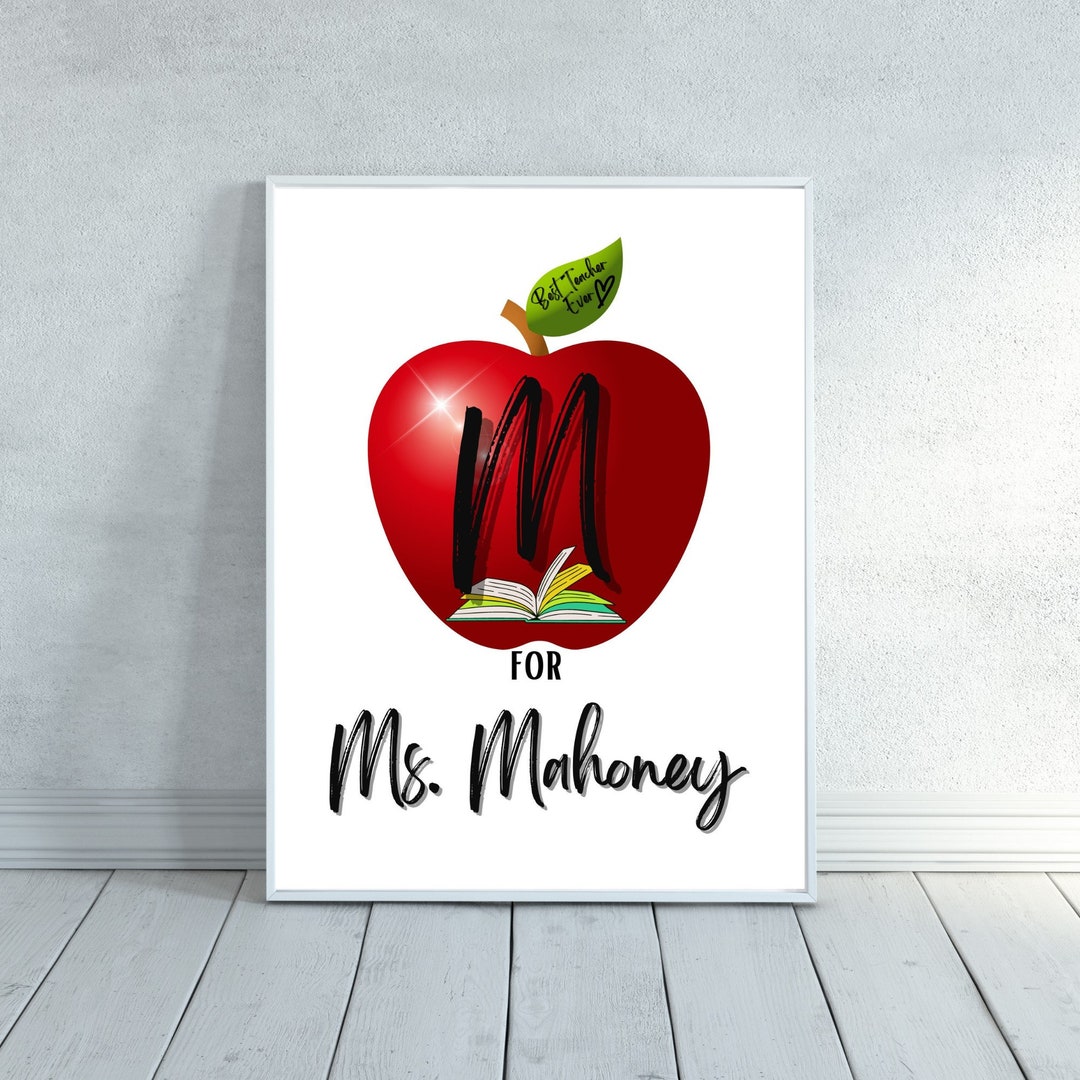 Personalized Teacher Name Digital Poster. Teacher Appreciation Week ...