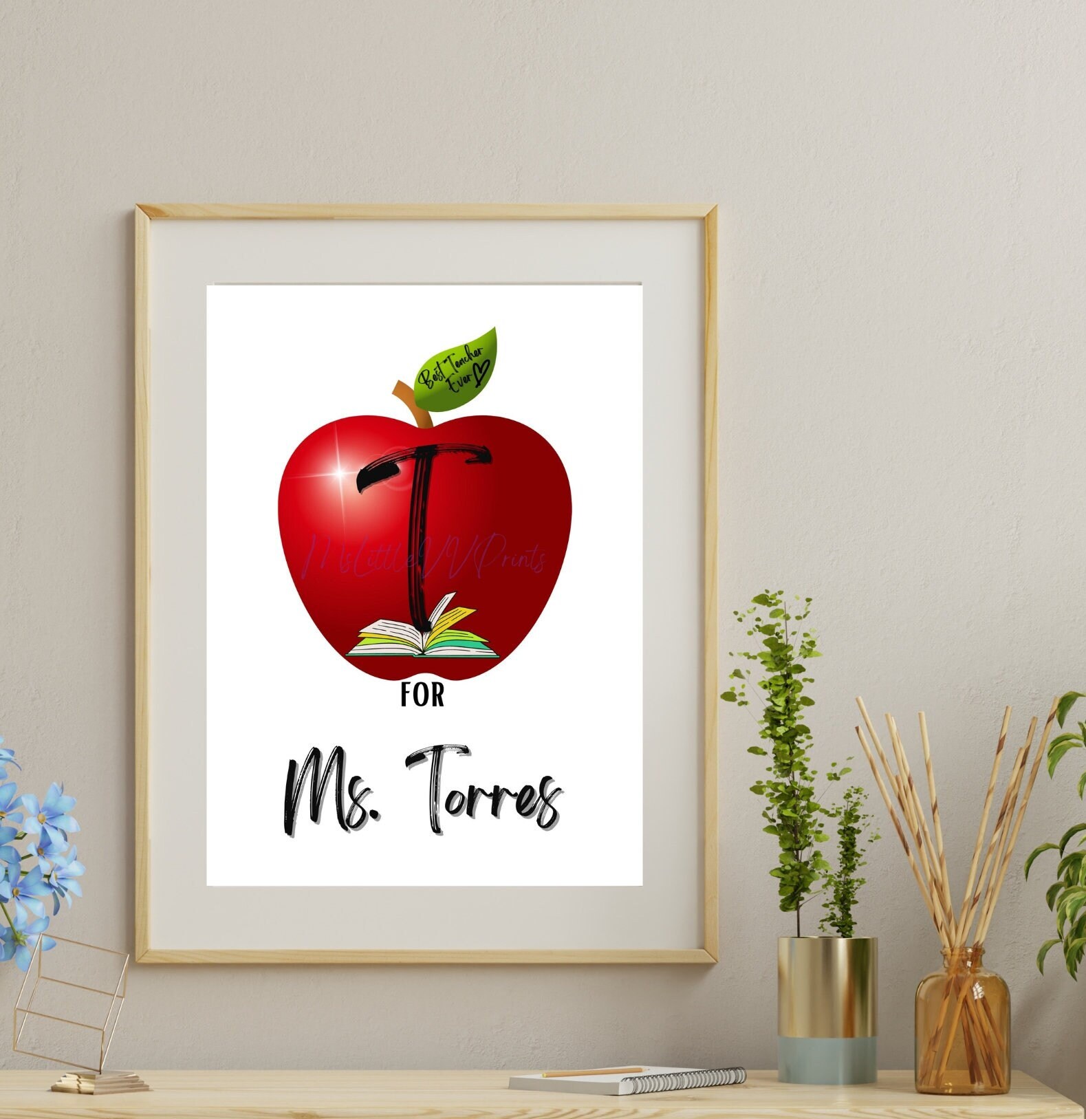 Personalized Teacher Name Digital Poster. Teacher Appreciation Week ...