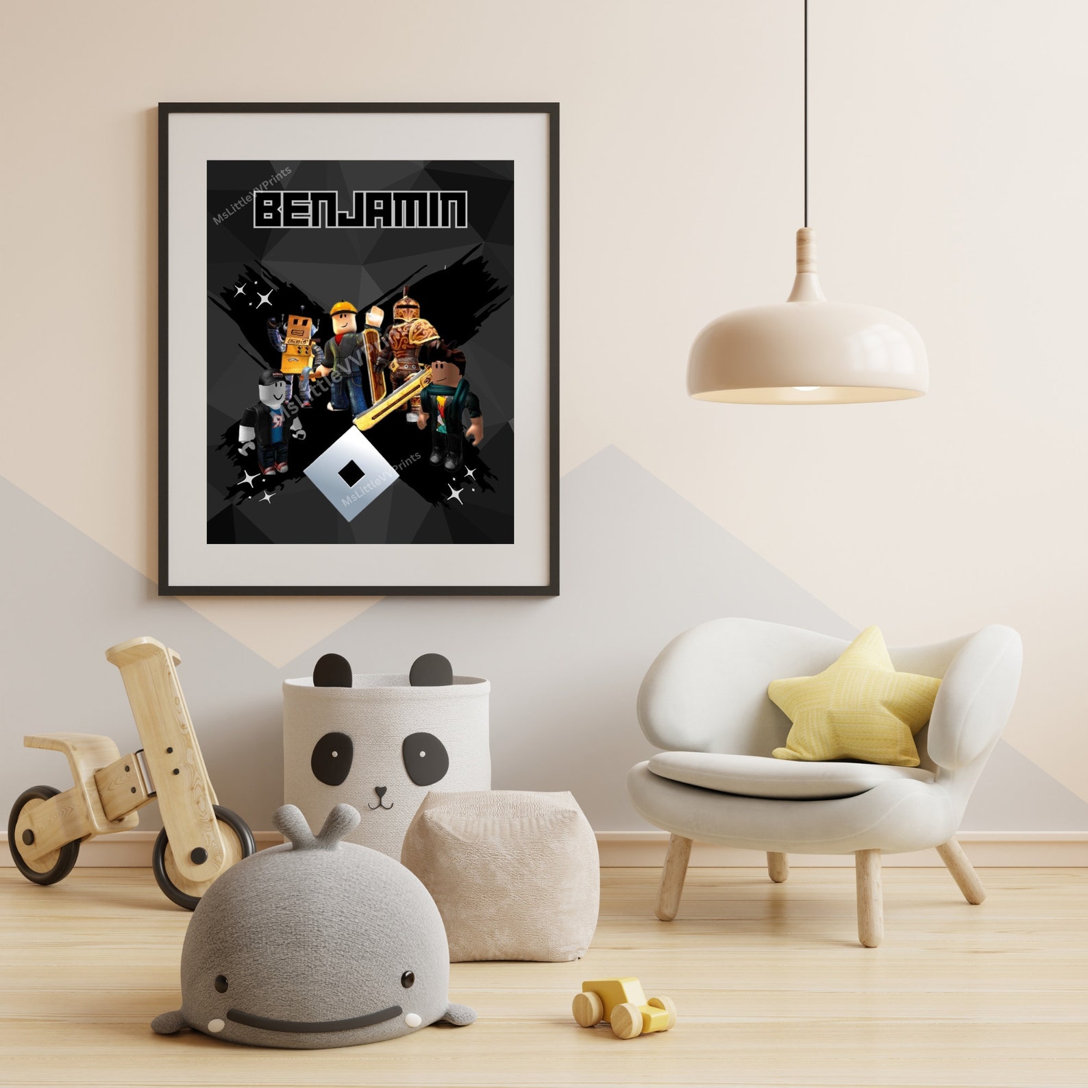 Personalized Digital Roblox Name Poster, Roblox Custom Name . Kids Wall ...