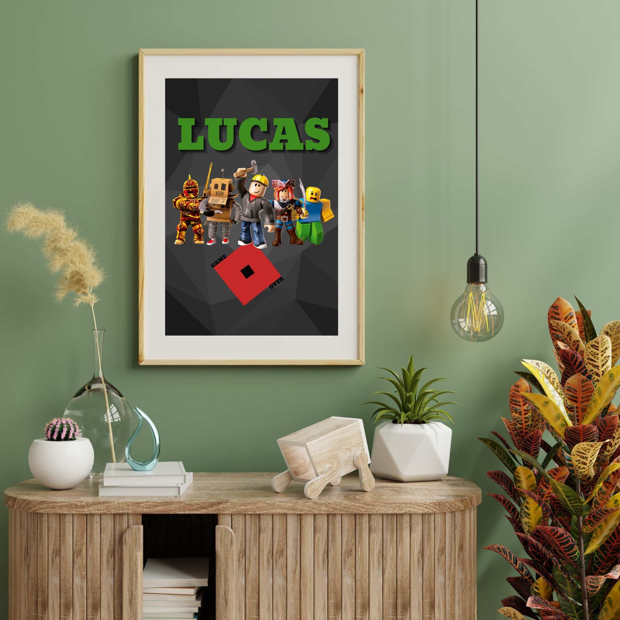 Personalized Roblox Name Digital Poster, Roblox Custom Name . Kids Wall ...