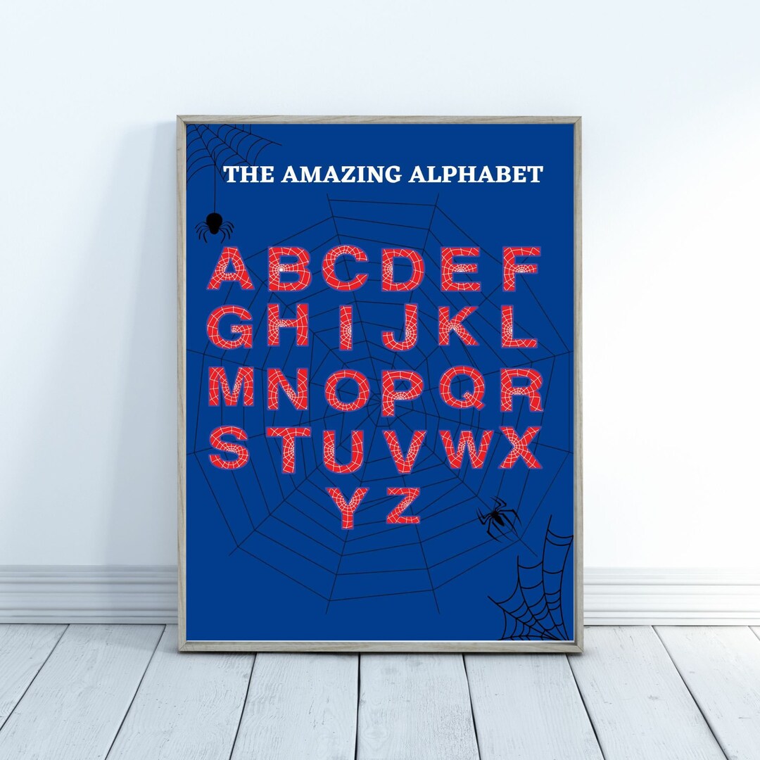 Alphabet, the Amazing Alphabet, Digital Prints, Instant Download ...