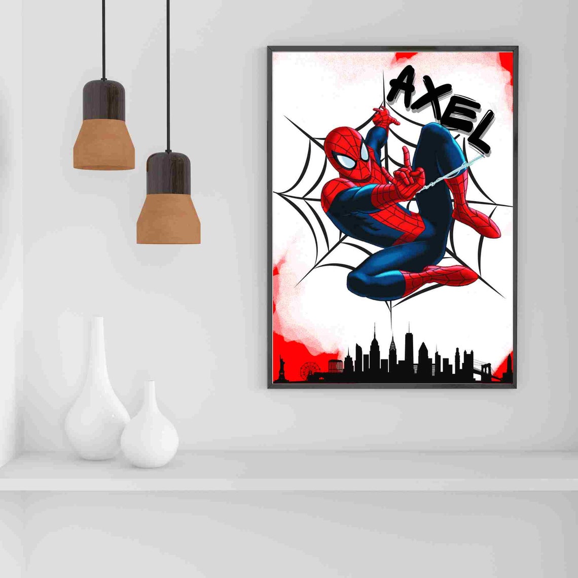 Personalized Spiderman Digital Name Poster, Spiderman Printable Wall ...