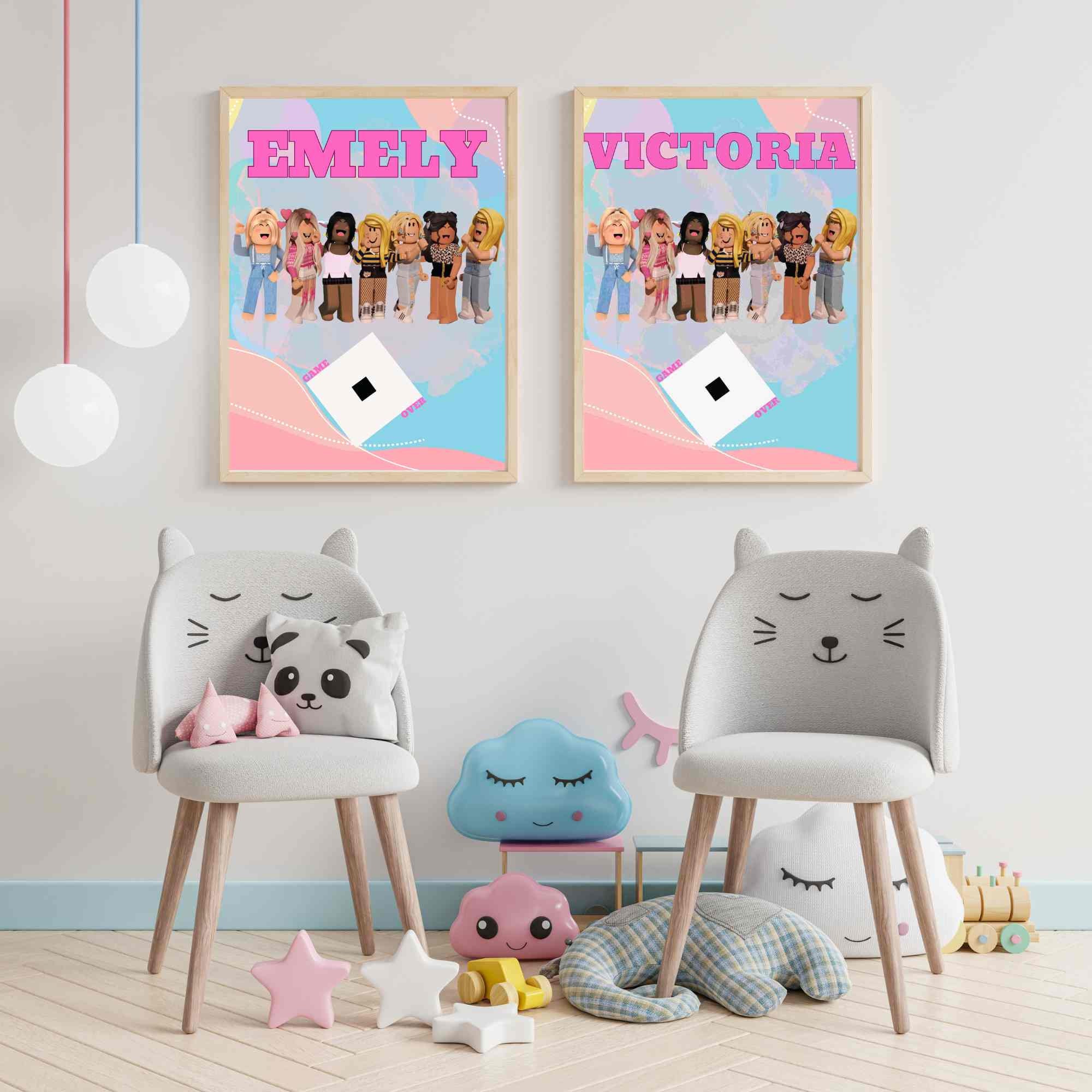 Personalized Digital Roblox Name Poster. Roblox Custom Name. Kids Wall ...