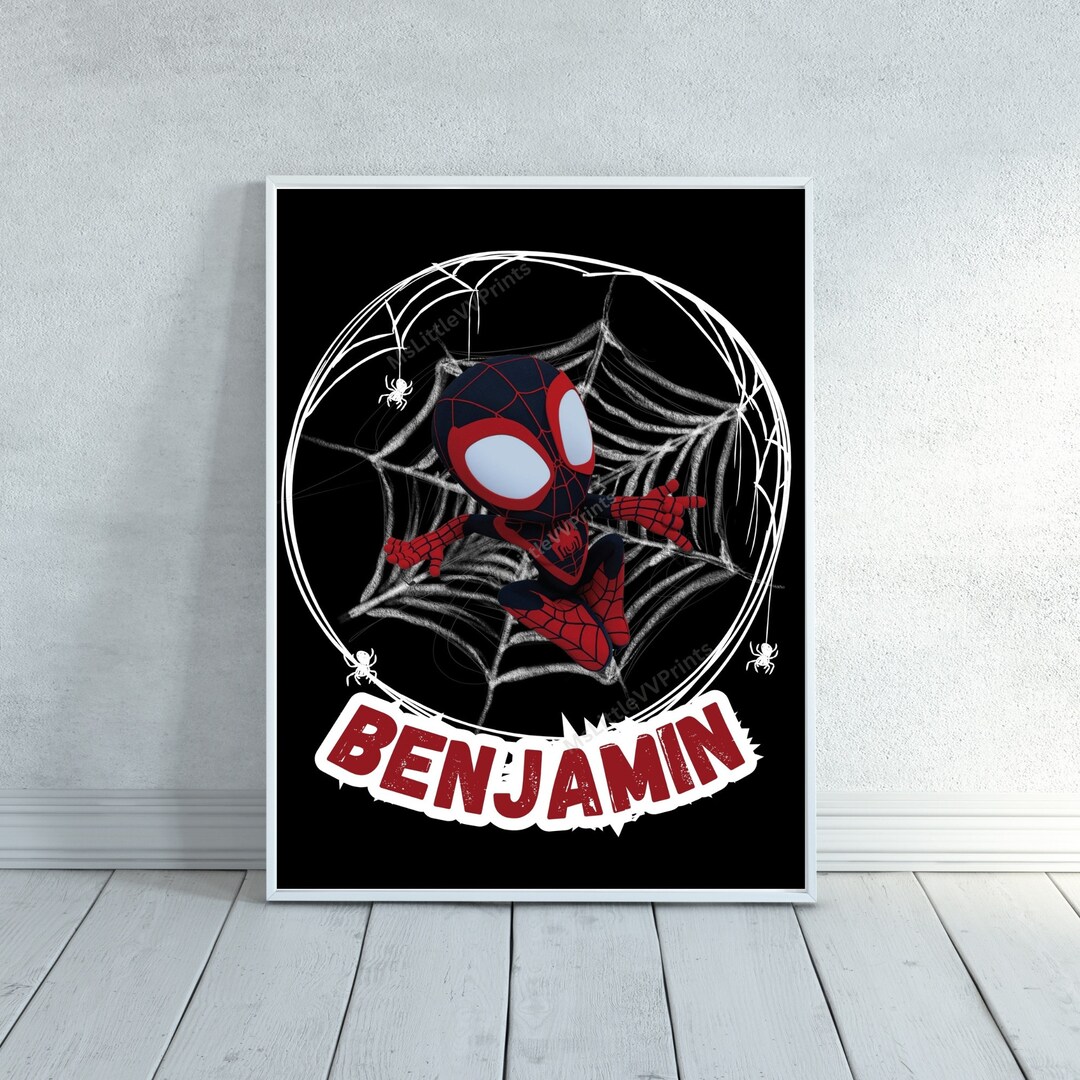 Personalized Spidey and Friends Name Poster. Custum Made Spin Digital ...