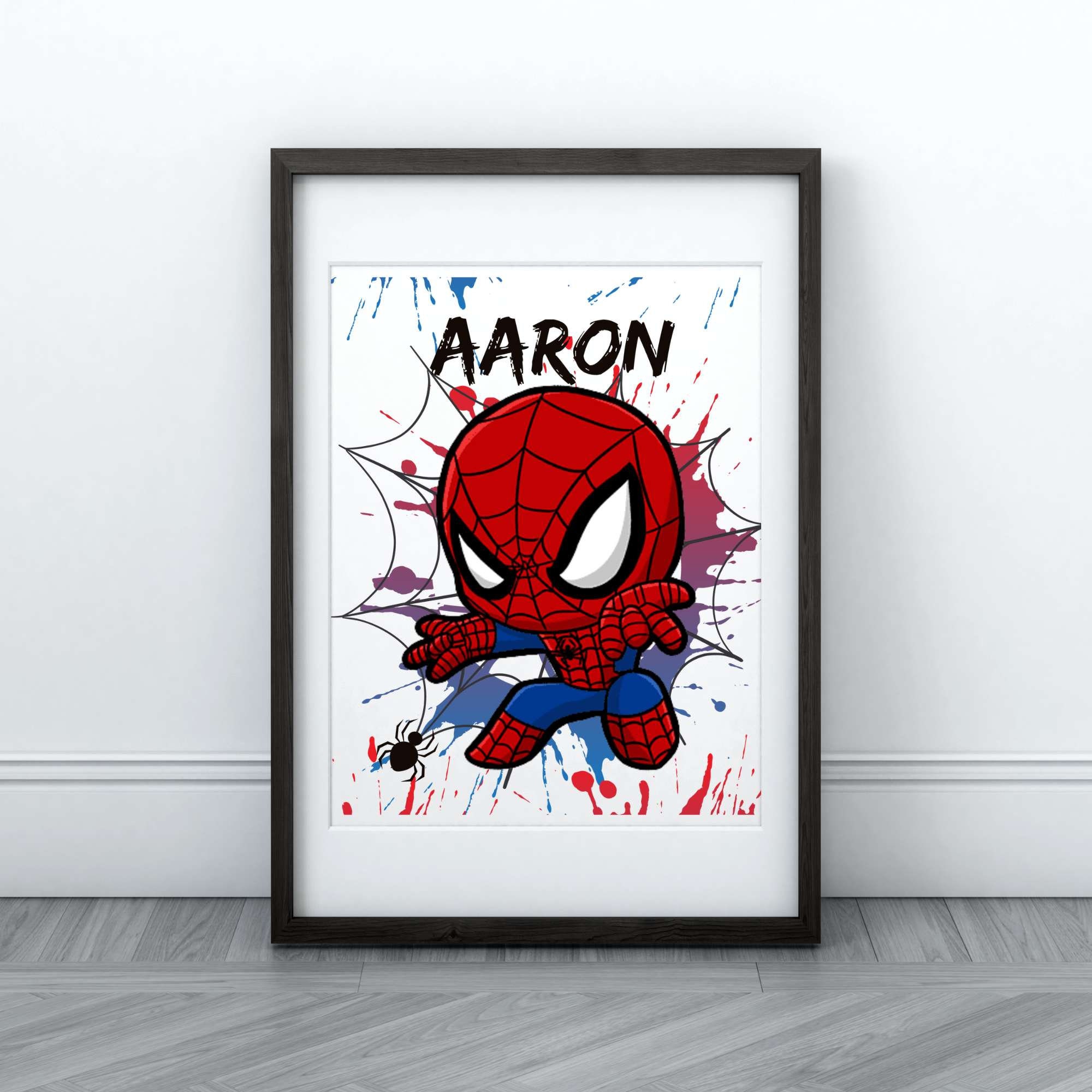 Personalized Digital Spidey Name Poster. Kids Wall Art. Spidey Lovers ...