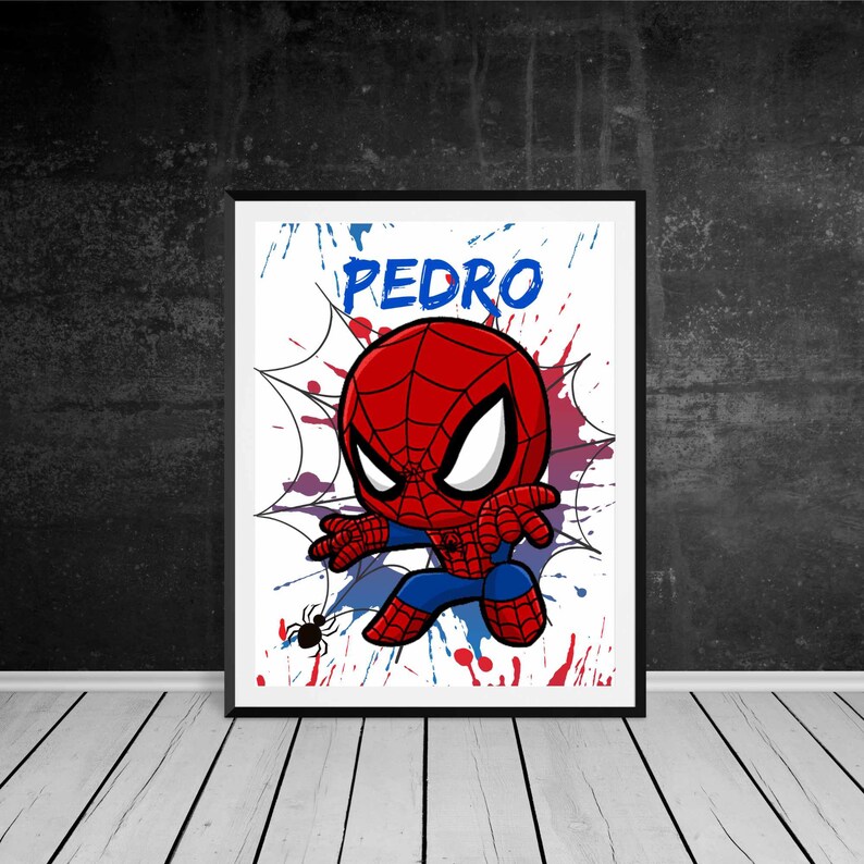 Personalized Spidey Name Poster: Kids Printable Wall Art (digital ...