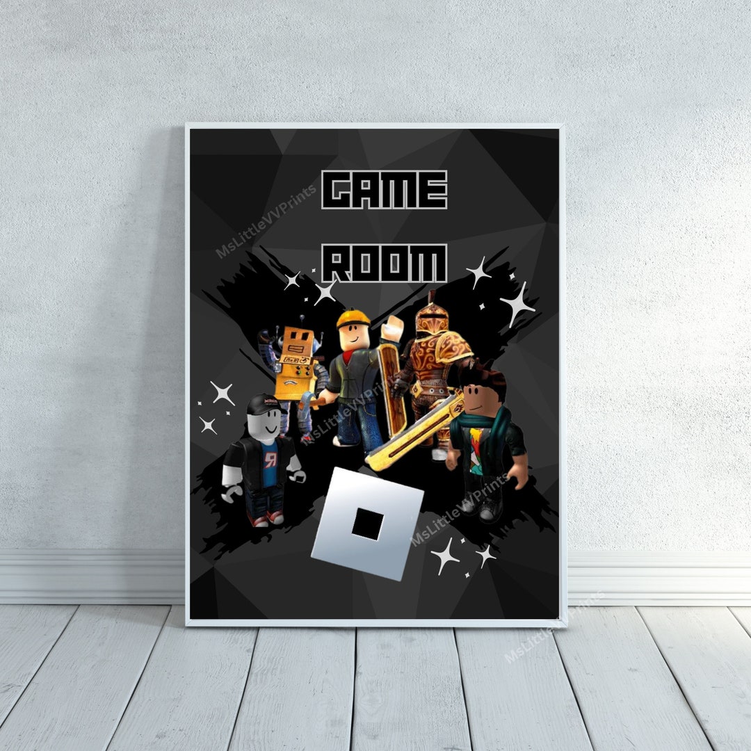 Personalized Digital Roblox Name Poster, Roblox Custom Name . Kids Wall ...