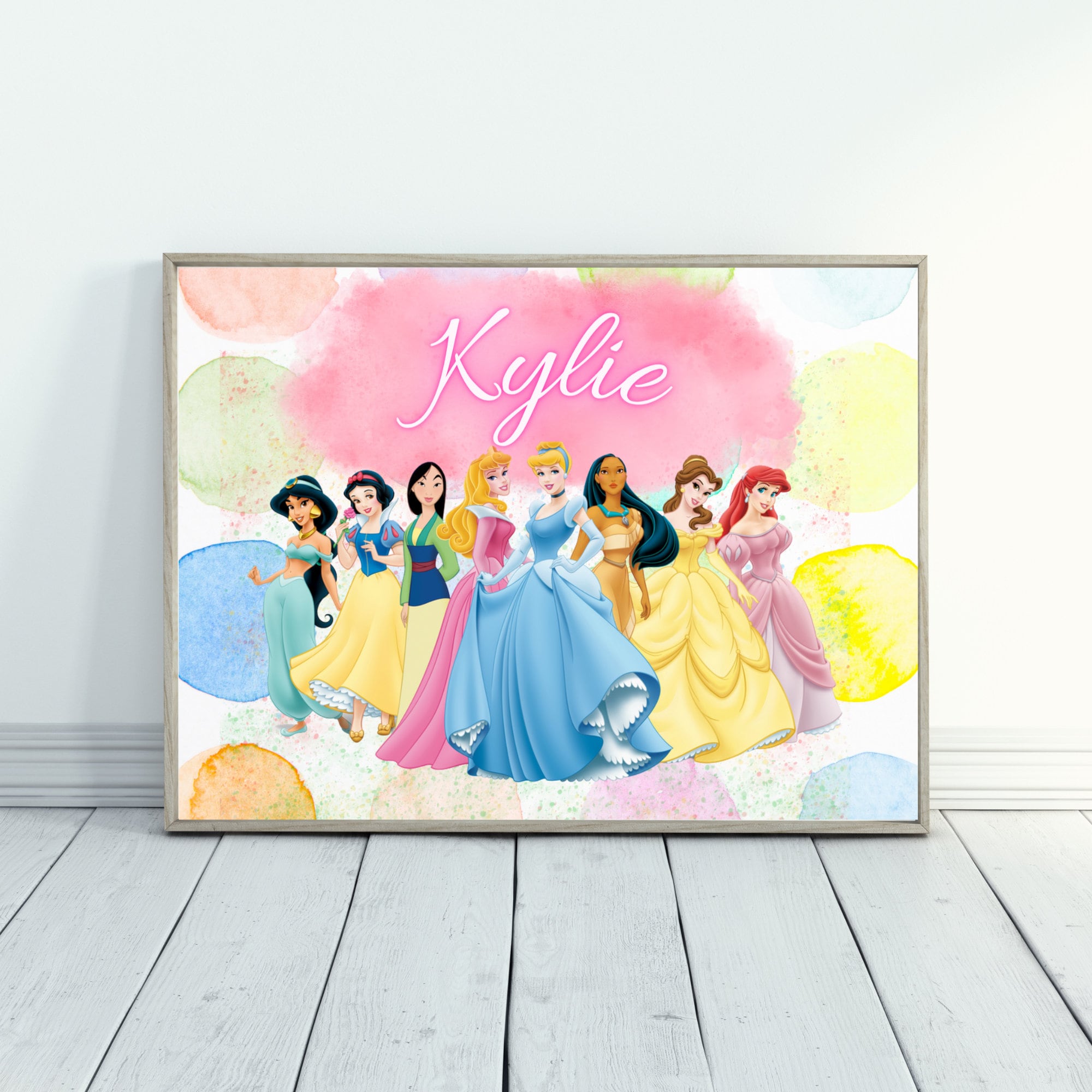 Personalized Princesses Name Poster: Custom Kids Room Decor (digital ...
