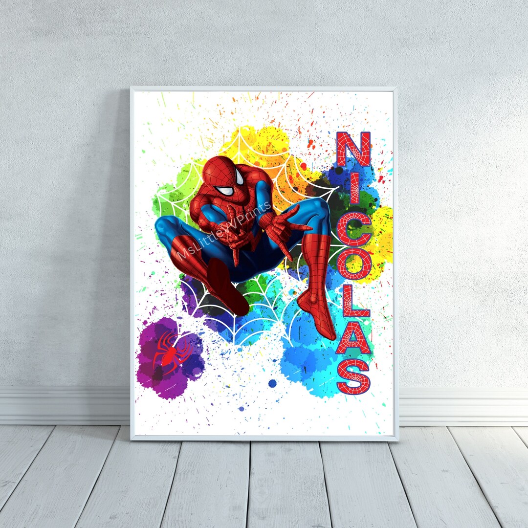 Personalized Spider-man Name Poster: Kids Room Decor (digital Download ...