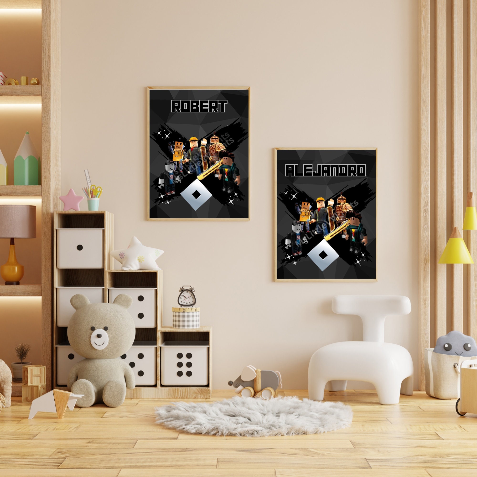 Personalized Digital Roblox Name Poster, Roblox Custom Name . Kids Wall ...