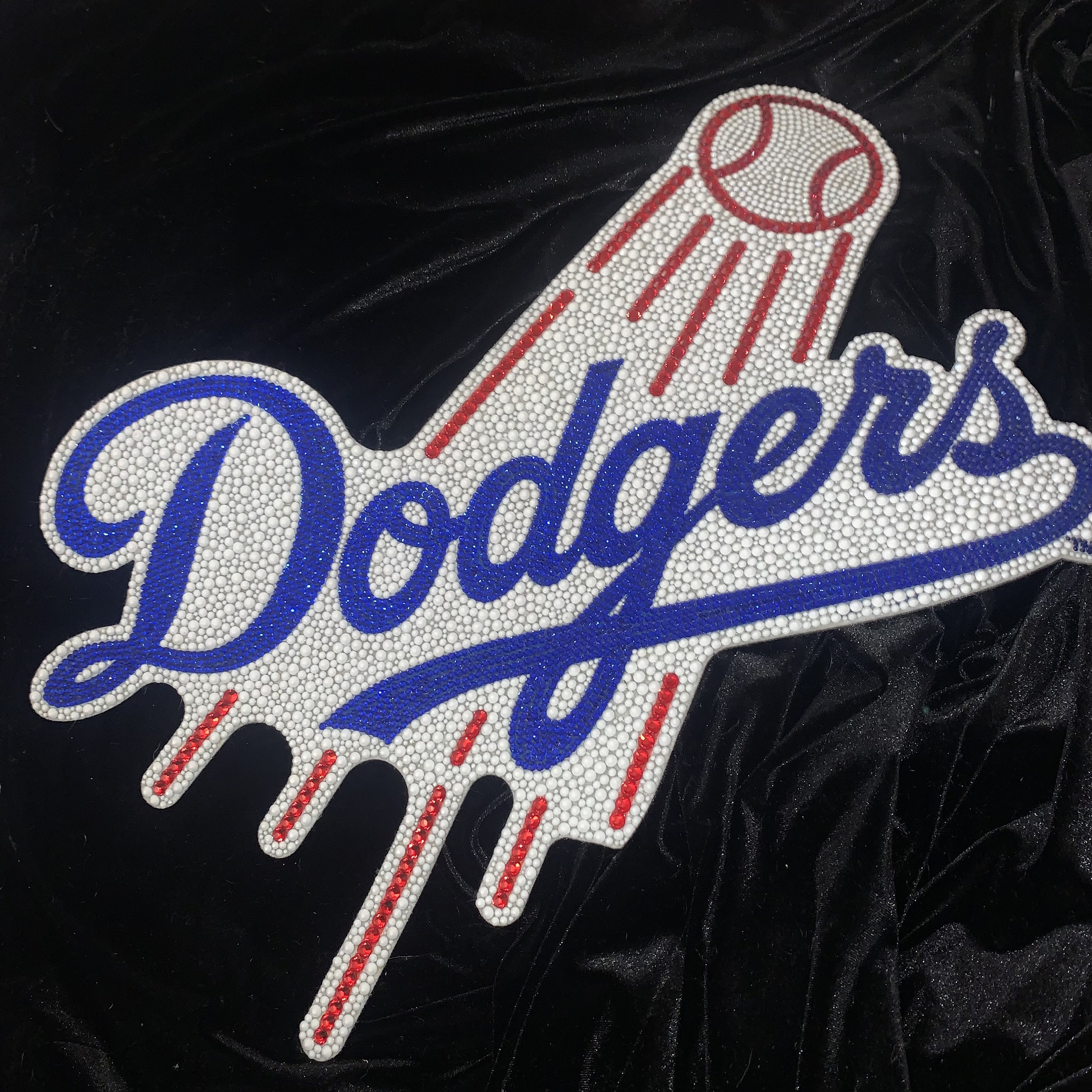 Large Rhinestone Dodgers MLB Pennant - Etsy
