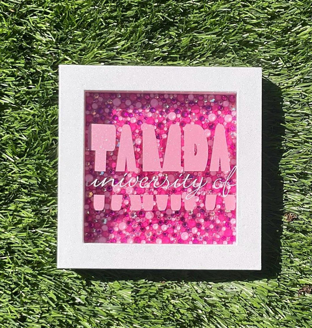Custom Bling University/team Spirit Shadow Box - Etsy