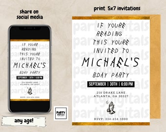 Rapper Party Invitation - Etsy