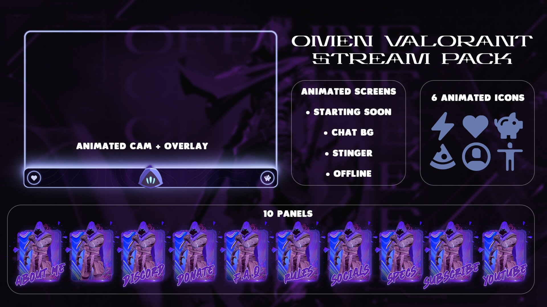 Valorant Agent Omen Streaming Package - Etsy
