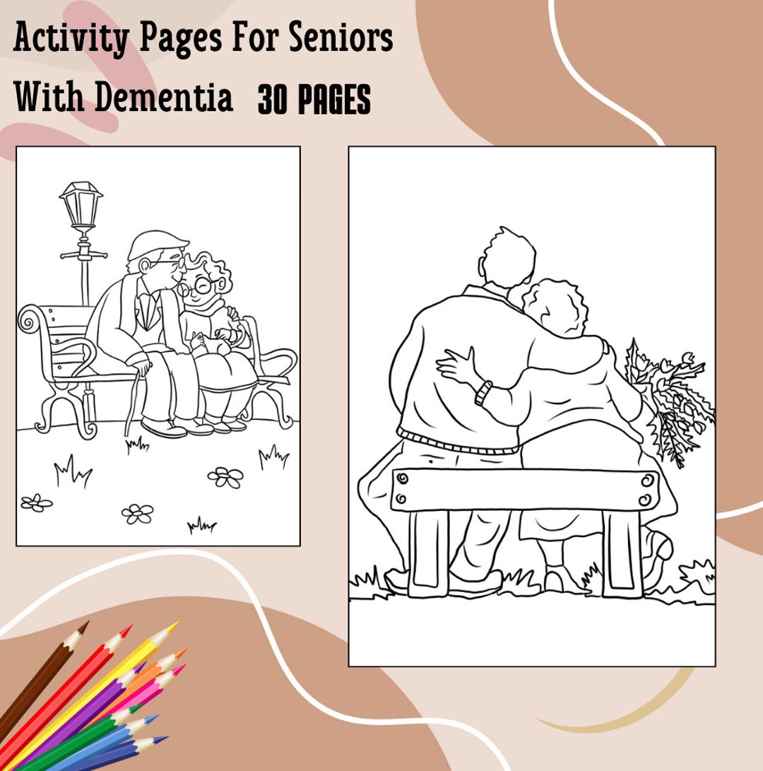 Minimalist Scenery Coloring Pages Coloring Pages for Seniors - Etsy