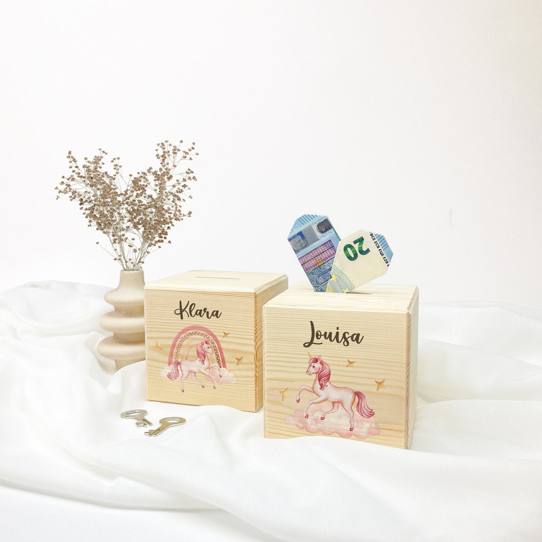 Personalized Money Box, Money Box, Child Money Box, Wooden Money Box ...