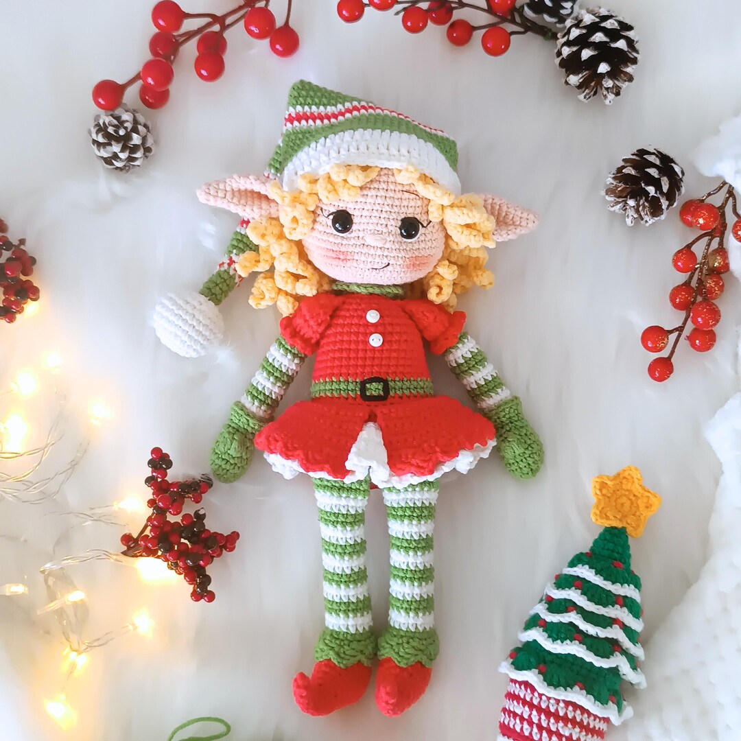 DIY Crochet Pattern Christmas Elf Amigurumi Joy the Elf Pattern PDF File Tutorial Digital ...