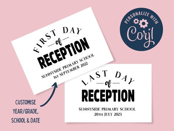 EDITABLE First and Last Day of School Sign / Personalise With - Etsy