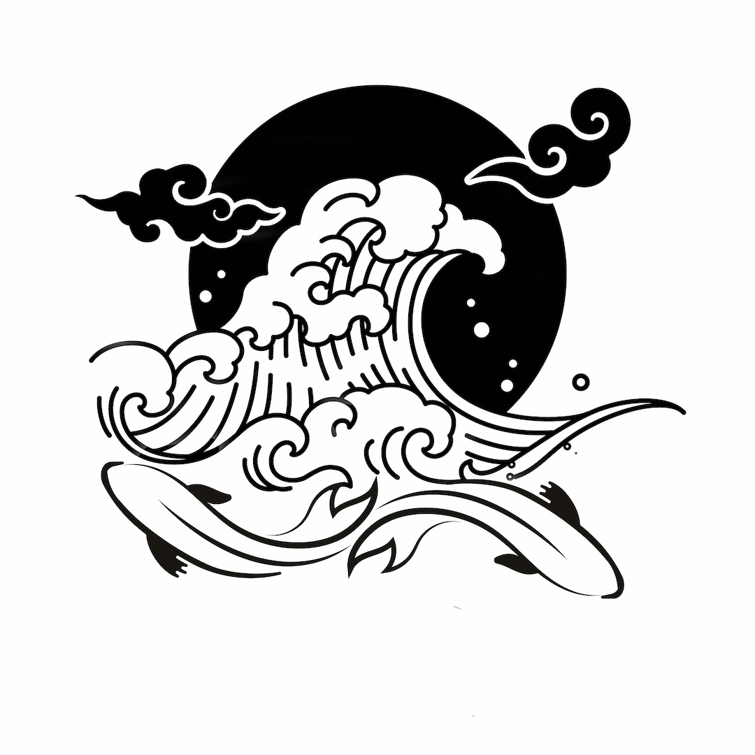 Japan Wave PNG/SVG/DXF - Etsy