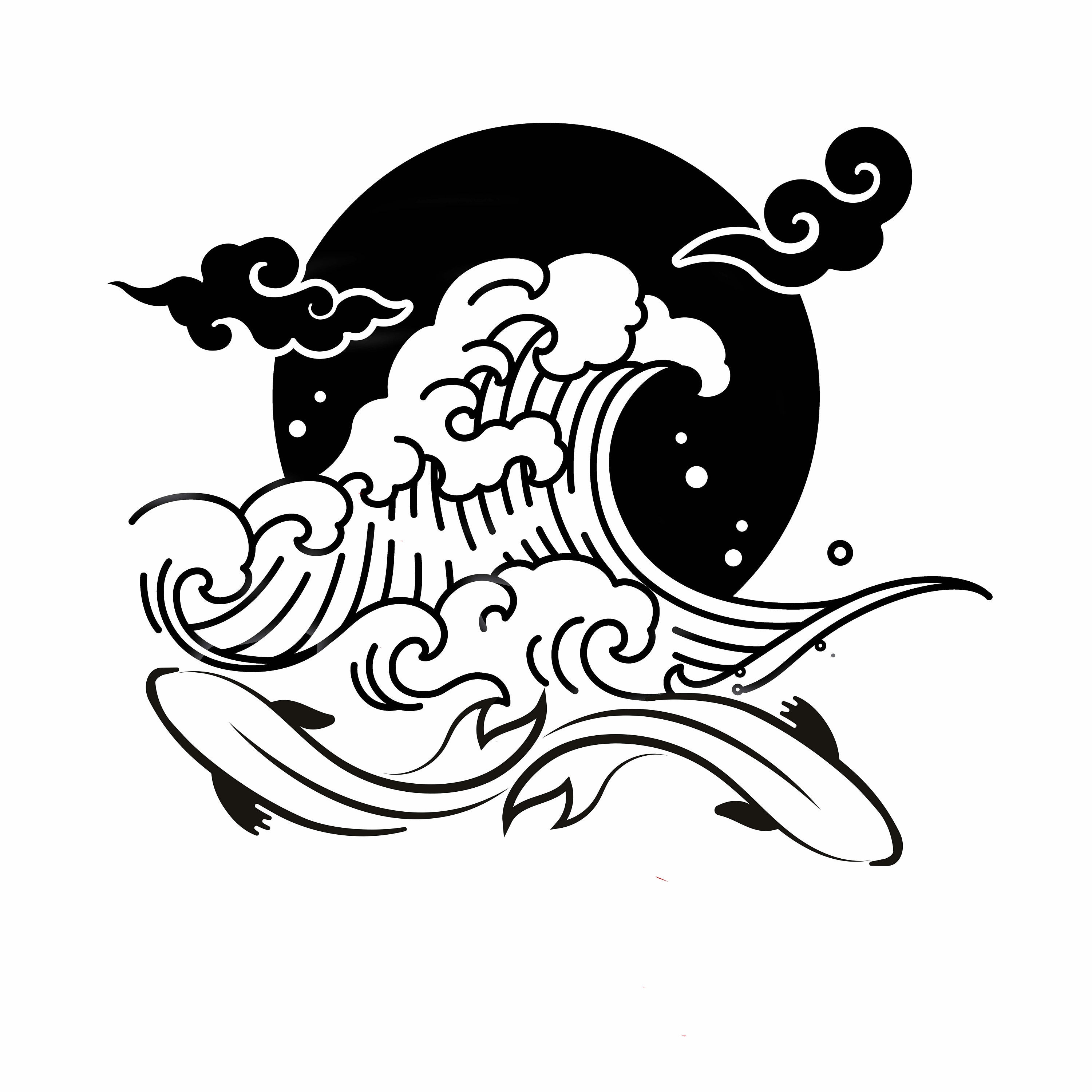 Japan Wave PNG/SVG/DXF - Etsy