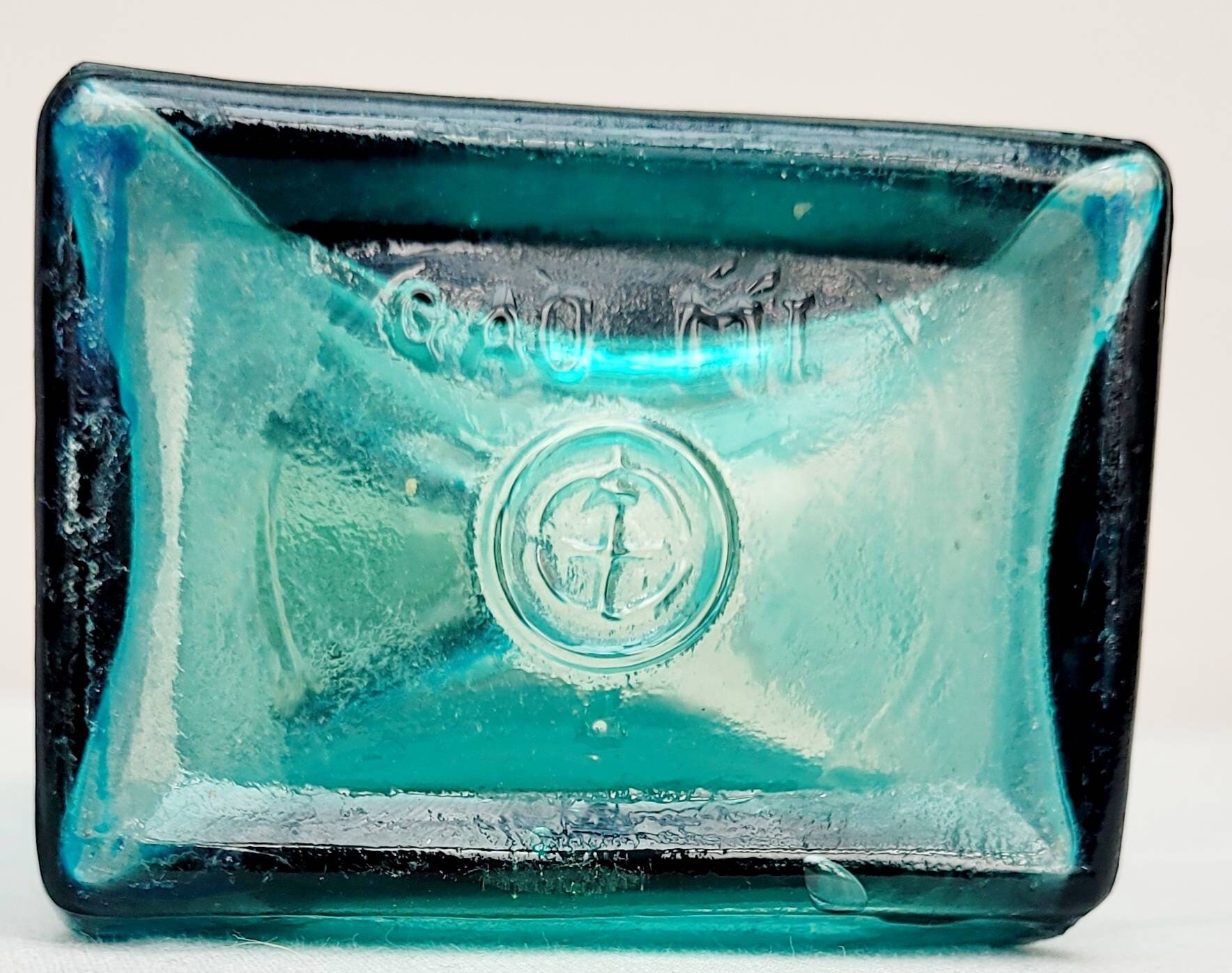 Gao Mi Japanese Glass Bottle Wave Shape Sea Green. - Etsy UK