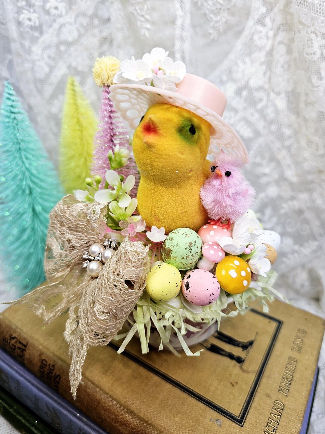 Upcycled Vintage Handmade Easter Gift Decoration Decor OOAK - VTG ...