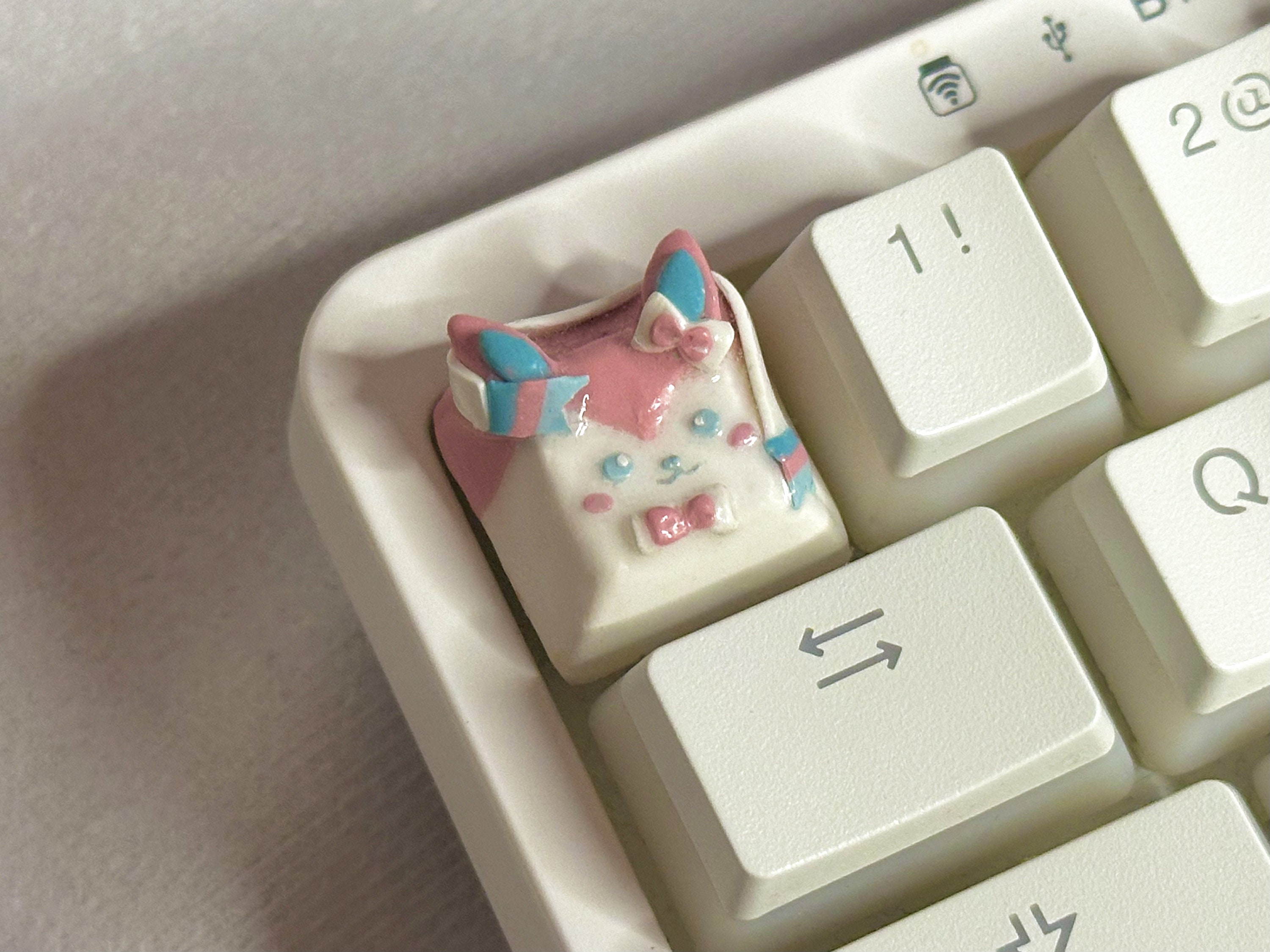 Sylveon Artisan Keycap Pokemon Inspired Cute Handmade Keycap - Etsy