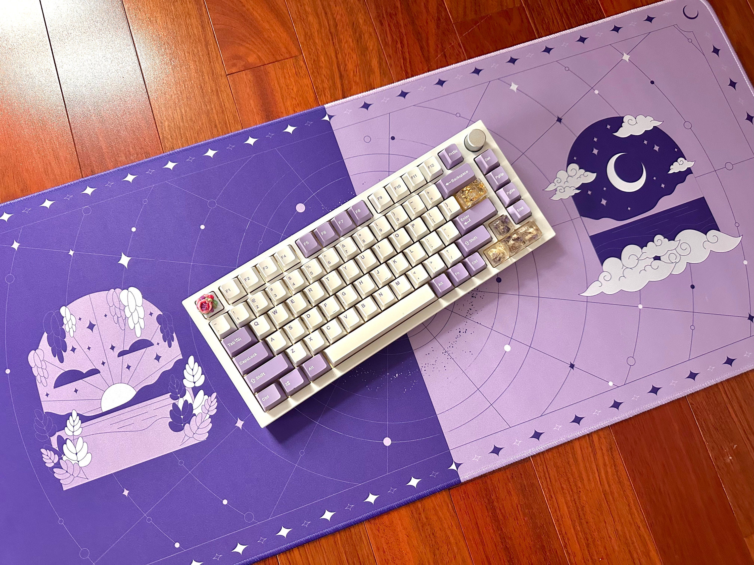 Purple Themed Dawn & Dusk Deskmat Aesthetic Large Celestial - Etsy