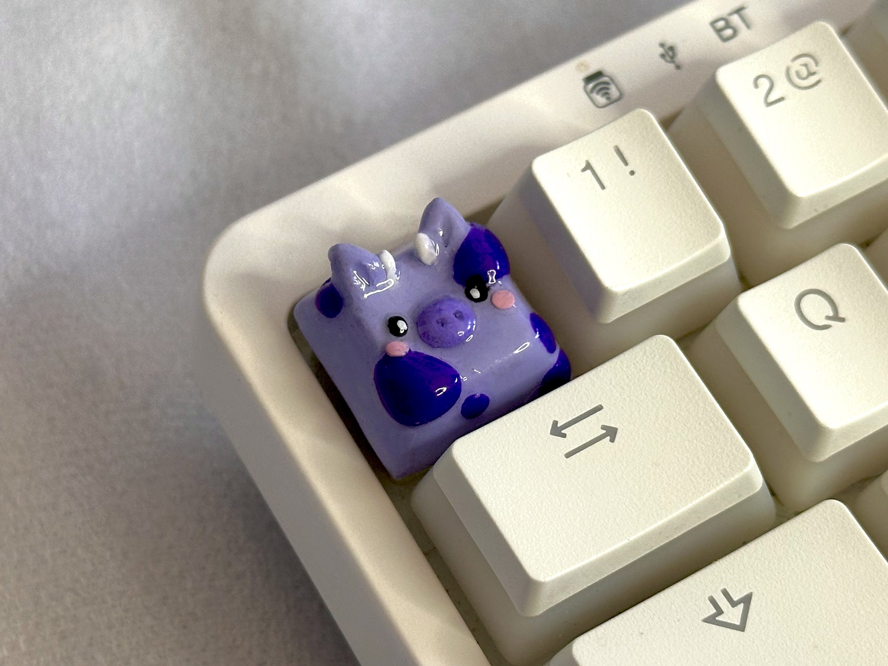 Custom Cow Artisan Keycap Cute Handmade Keycap available in Any Color ...