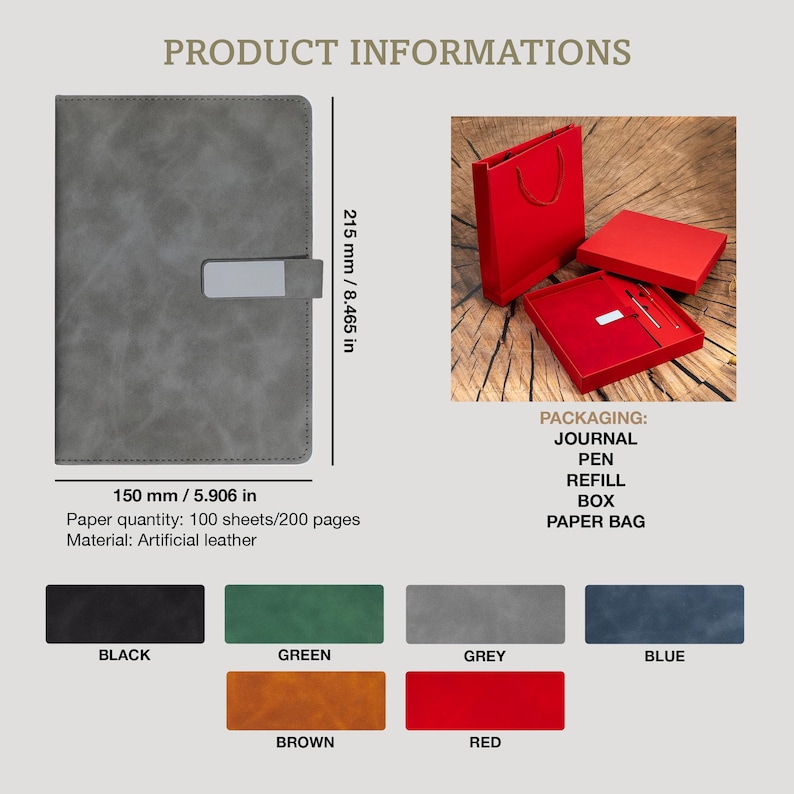 Difference Maker Custom Notebook & Pen Set, Custom Engraved Journal ...