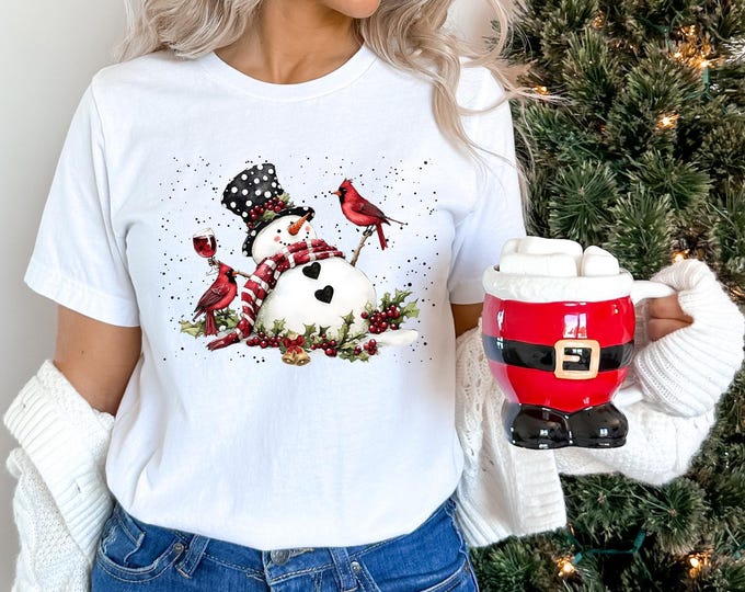 Snowman T-shirt, Christmas Snowman Shirt, Funny Christmas Tee Shirt ...