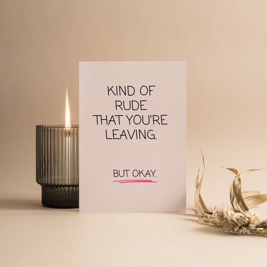 Rude Goodbye Card Pun Card Farewell Day Card for Boyfriend - Etsy
