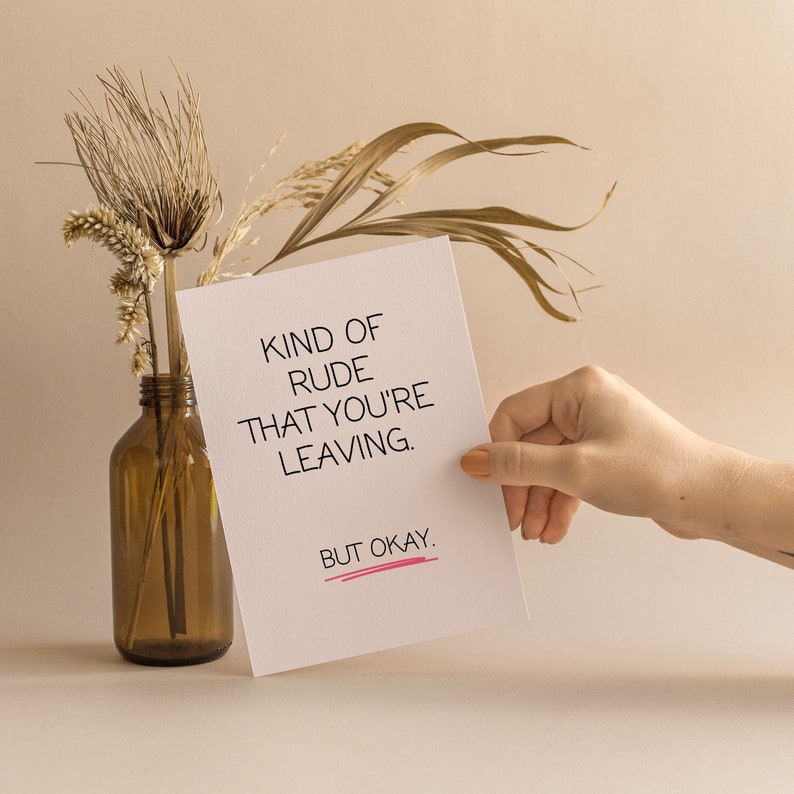 Rude Goodbye Card Pun Card Farewell Day Card for Boyfriend - Etsy Australia