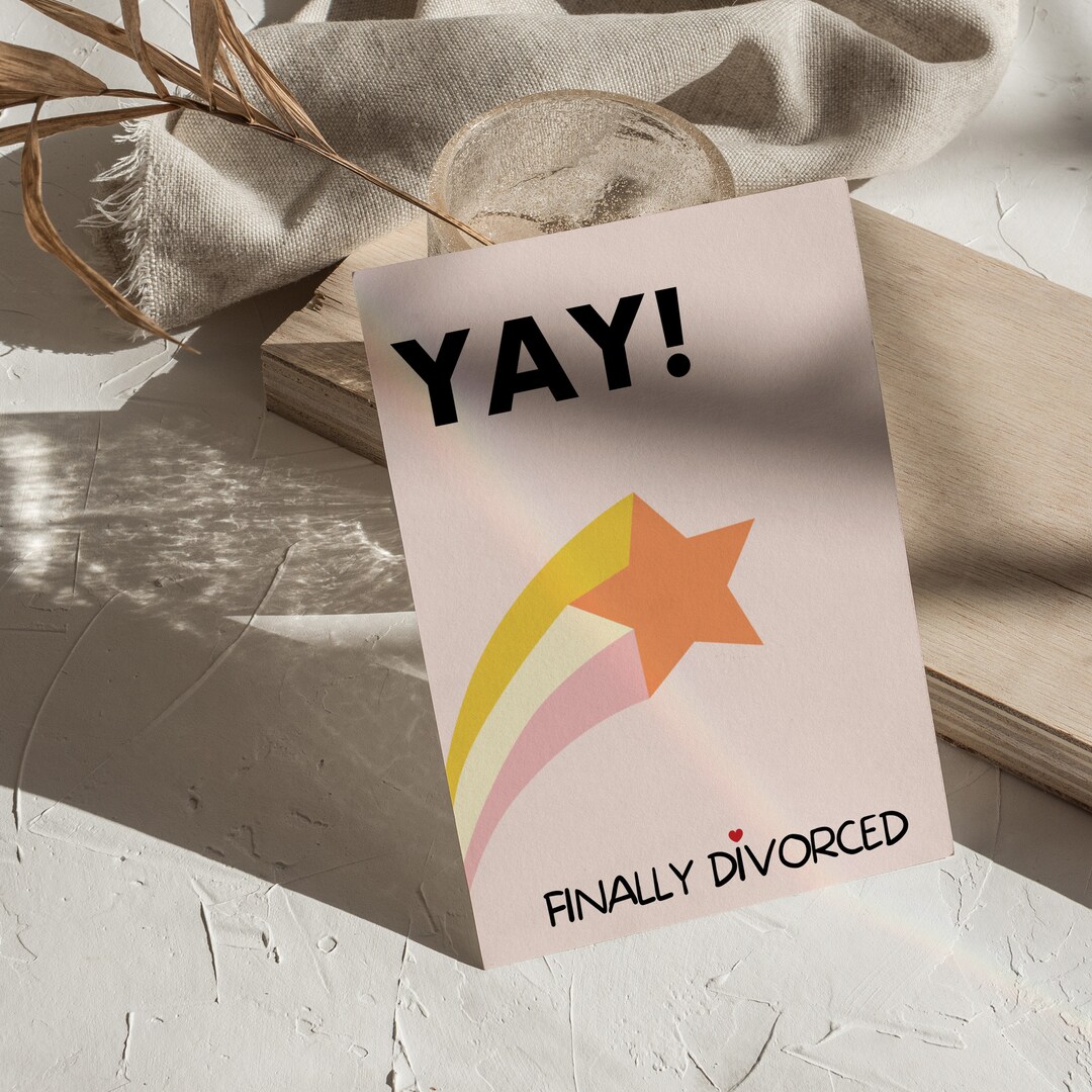 Congratulations Card for Divorce | Divorced Card | Single Now Card ...