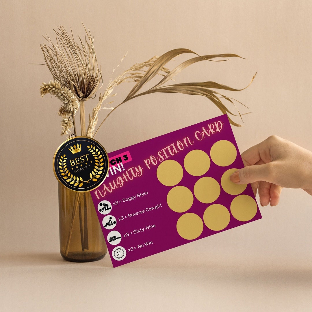 Naughty Position Scratch Card for Husband|naughty Gift Card|valentines ...