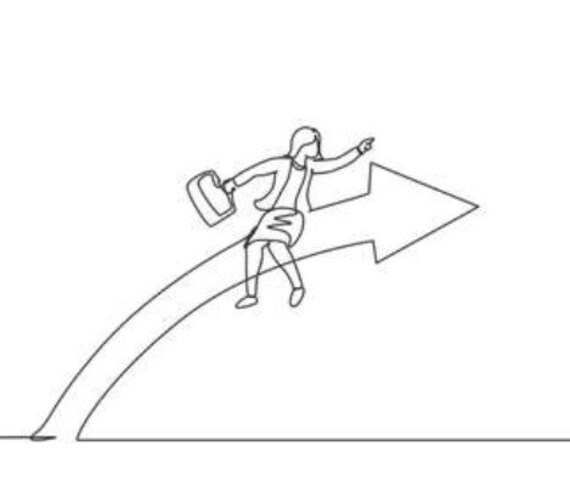 Woman Flying Drawing