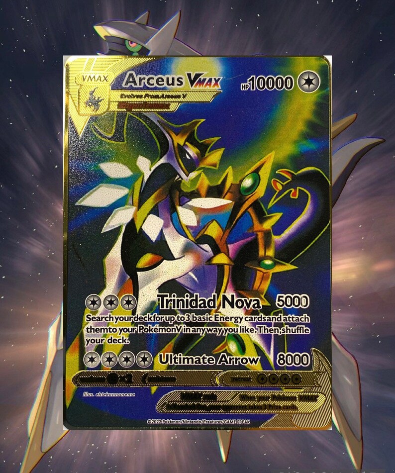 Arceus VMAX Gold Metal Pokémon Collection Piece Card - Etsy